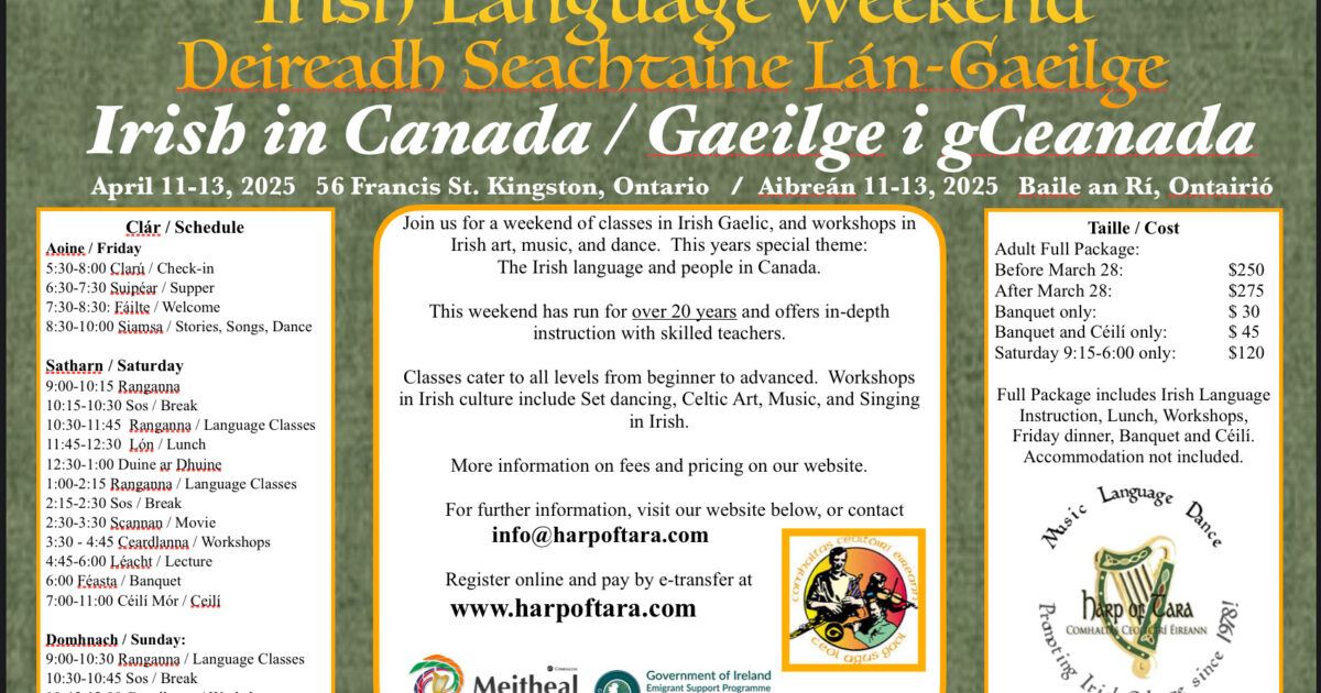 Visite Kingston | Irish Language and culture weekend